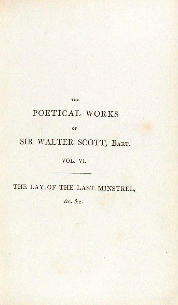 The Poetical Works of Sir Walter Scott (Vol. VI)