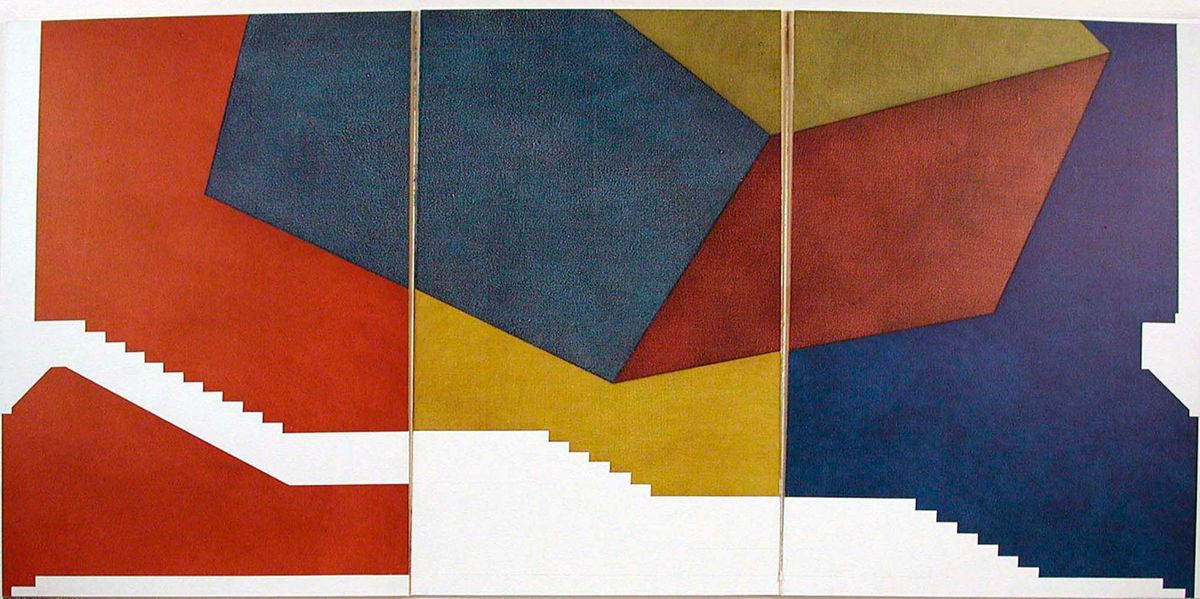 Maquette for Wall Drawing No. 652, on three walls, continuous forms ...