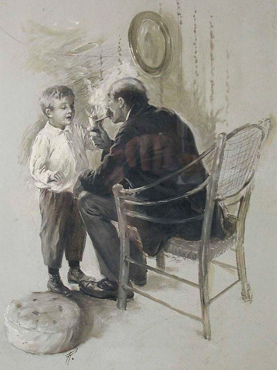 Illustration for James Whitcomb Riley's 'A Defective Santa Claus'