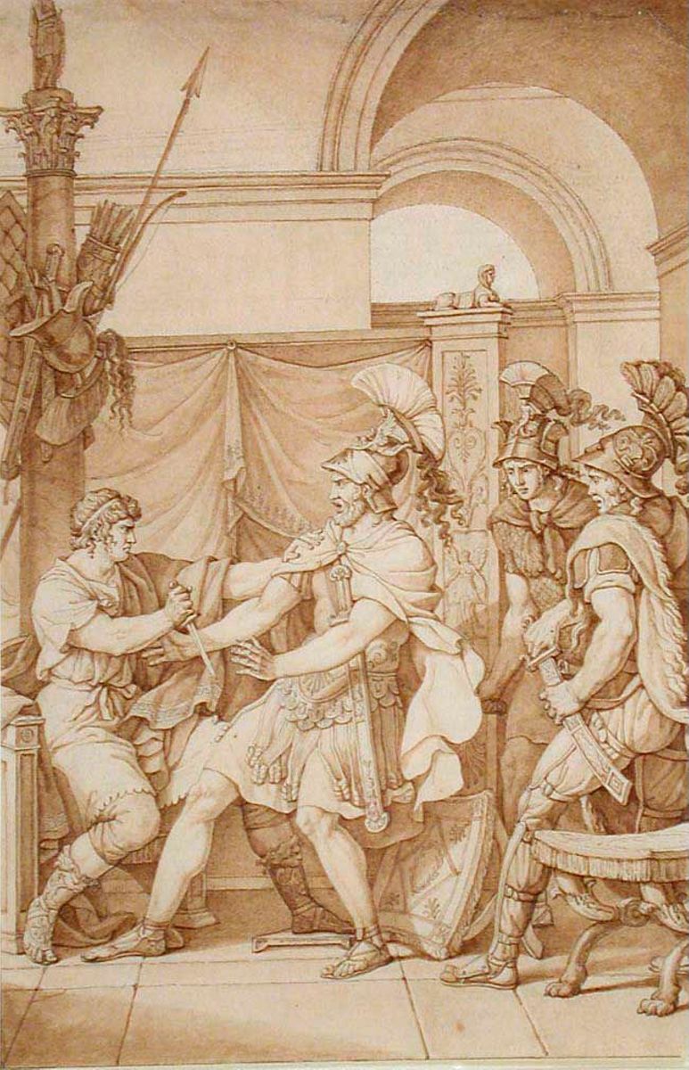 Mythological Quarrel Scene (Polynieces and Eteocles?)