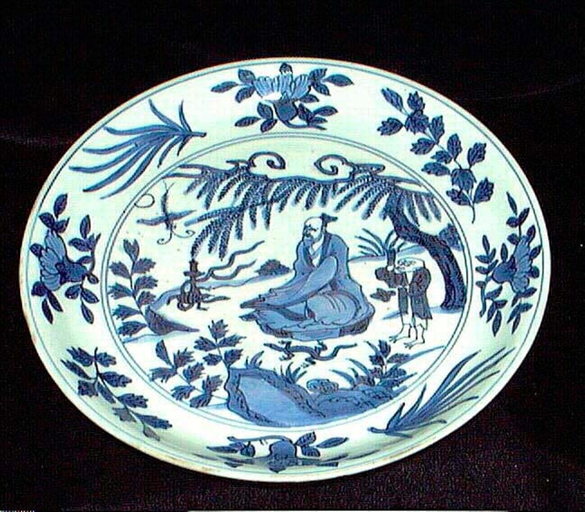 plate with Daoist sage