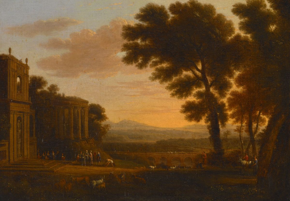 Landscape with the Father of Psyche Sacrificing at the Milesian Temple ...