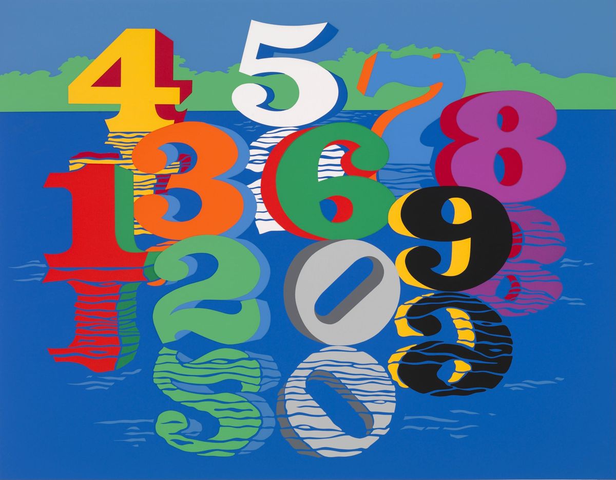 The Ten Stages Number Sculpture Reflected