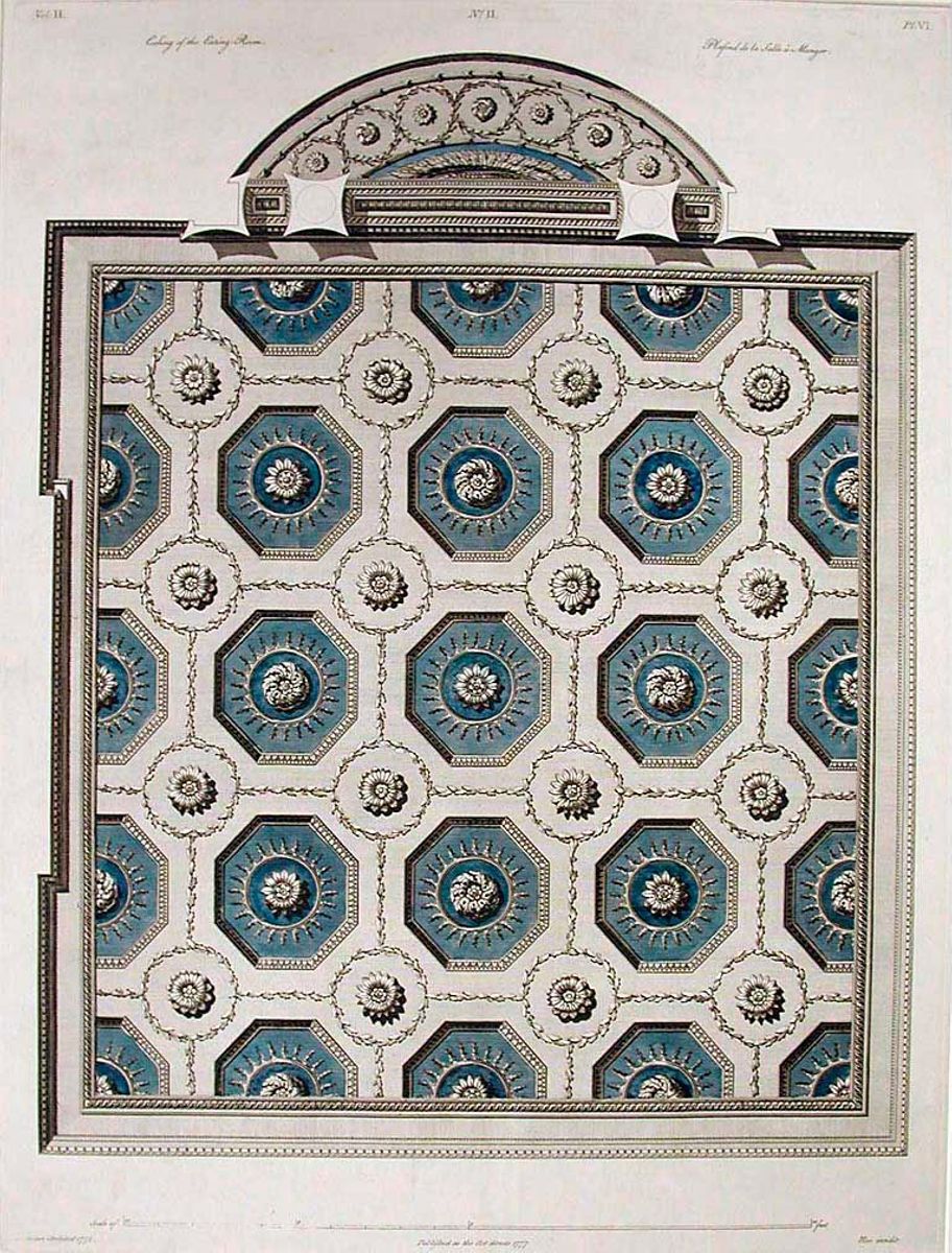 The House of Sir Watkin Williams-Wynn. Ceiling of the Eating Room.