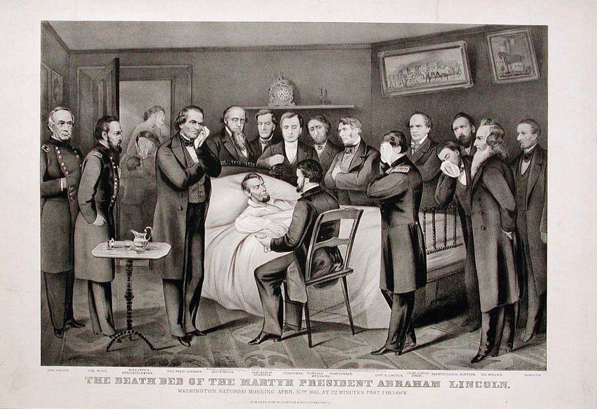 The Deathbed of the Martyr President Abraham Lincoln