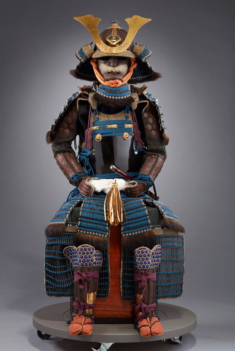 Samurai armor (hotoke-dō tōsei gusoku) bearing family crest of Inaba clan